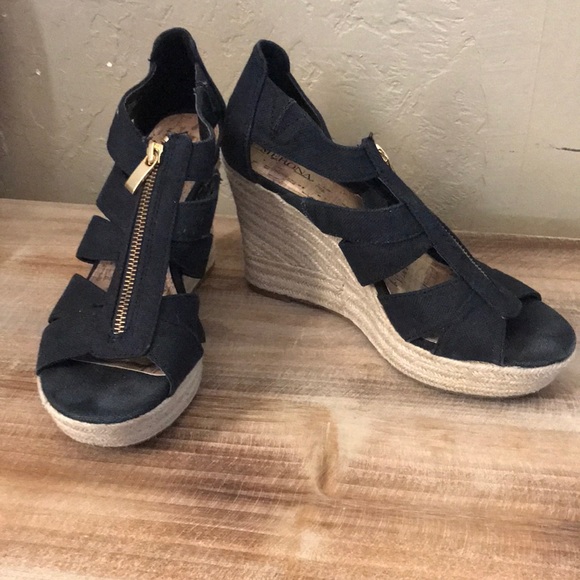 Merona | Shoes | Merona Black Wedges | Poshmark